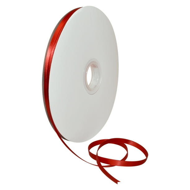 Morex Ribbon, Double Face Satin, 1/4 in x 100 yd, Red - Walmart.com