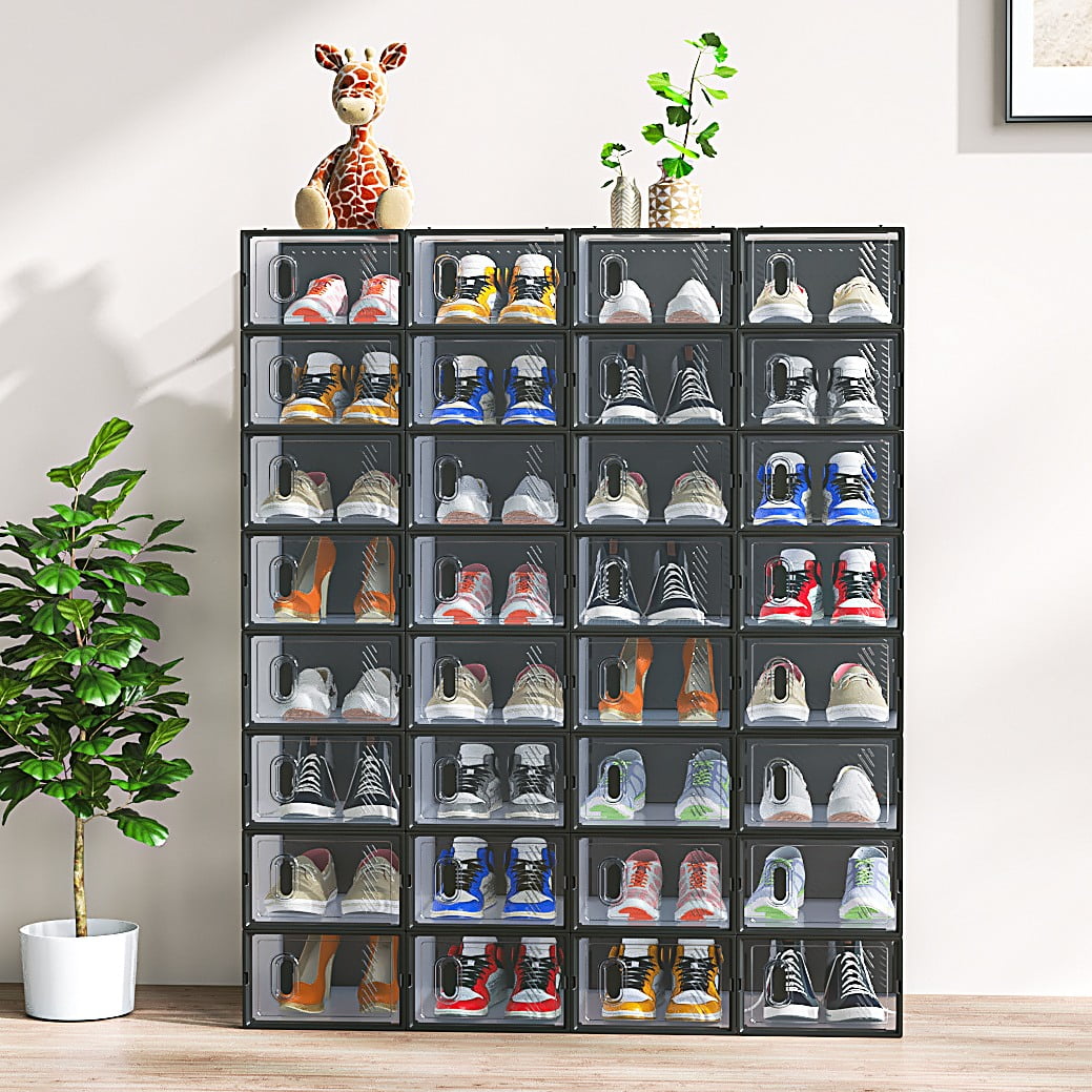 Click here for Ktaxon 32 Pcs Shoe Boxes Clear Plastic Stackable S... prices