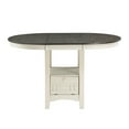 Glee 42-60 Inch Extendable Counter Height Table, Antique White and ...