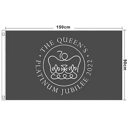 Queen Platinum Jubilee Flag 3x5ft, Mourning Queen Flag Banner In ...