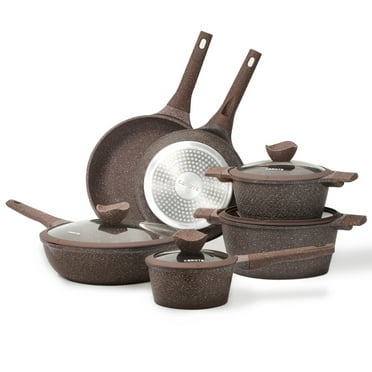 Emeril Lagasse Forever Pans, 10 Piece Cookware Set with Lids and ...
