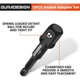 11-Piece Impact Socket Adapter Set - 3/6 Inch Hex Shank, Drill & Driver ...