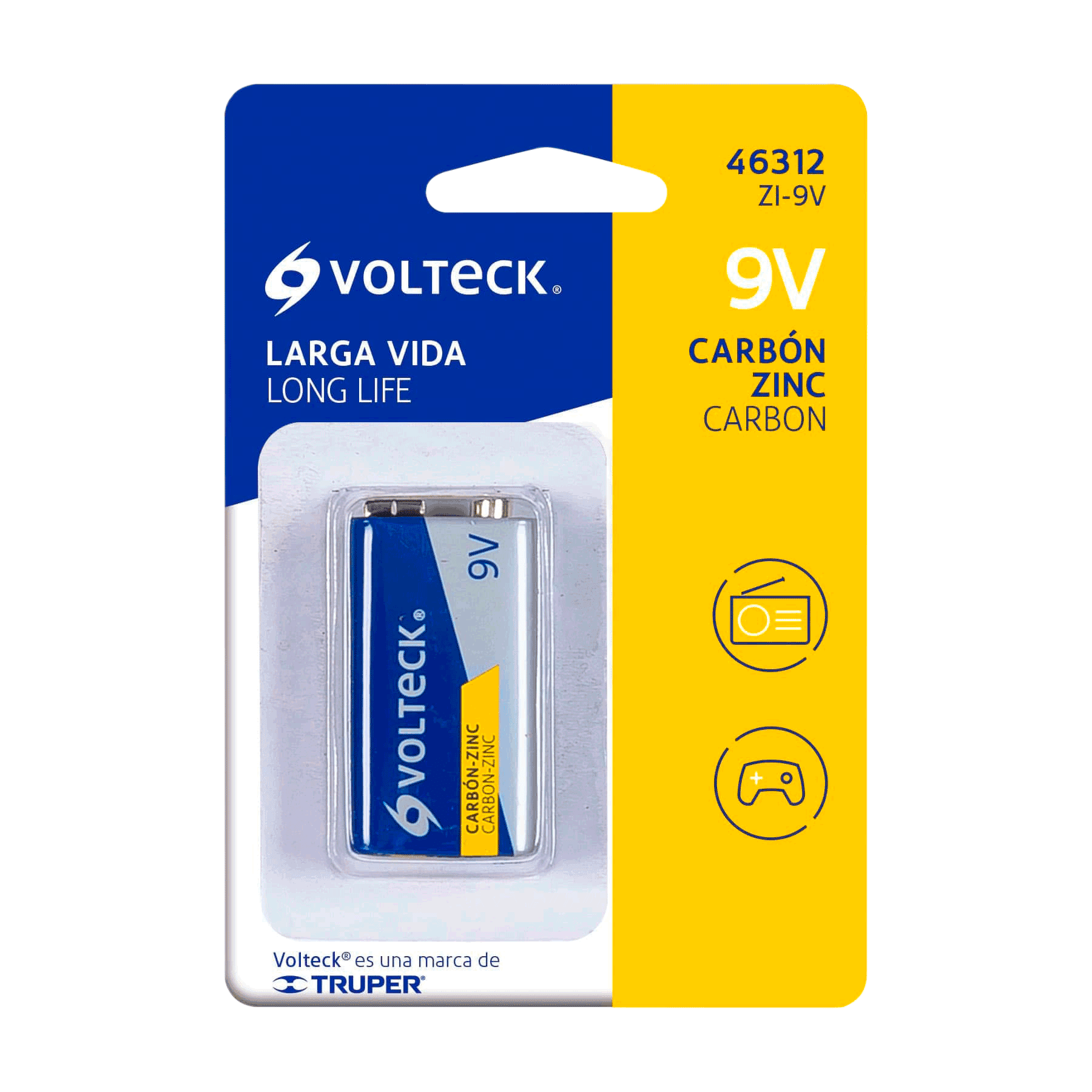 Pila 9V Zinc-Carbon Voltech | Walmart en línea