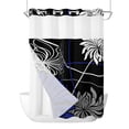 Bohemian Blue Floral No Hook Shower Curtain with Snap in Liner, Modern ...