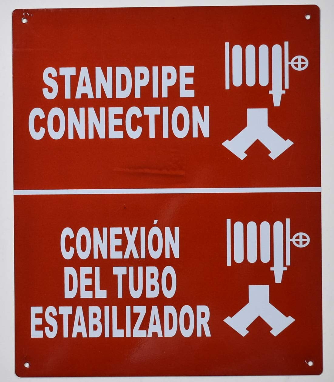 Standpipe Connection with Symbol Bilingual Sign (Aluminium Reflective ...