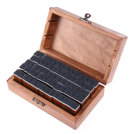70Pcs Wooden Rubber Alphabet Letter Number Stamps Stamper Seal Stamper ...