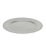 DecMode 13 Inch Round Silver Melamine Decorative Charger Plates Set of ...