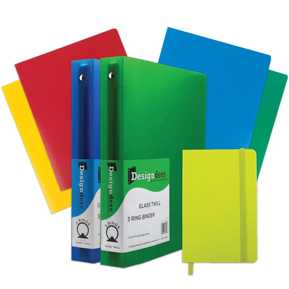 JAM Back To School Assortments, Green, Heavy Duty Folders (4), 1.5 inch ...