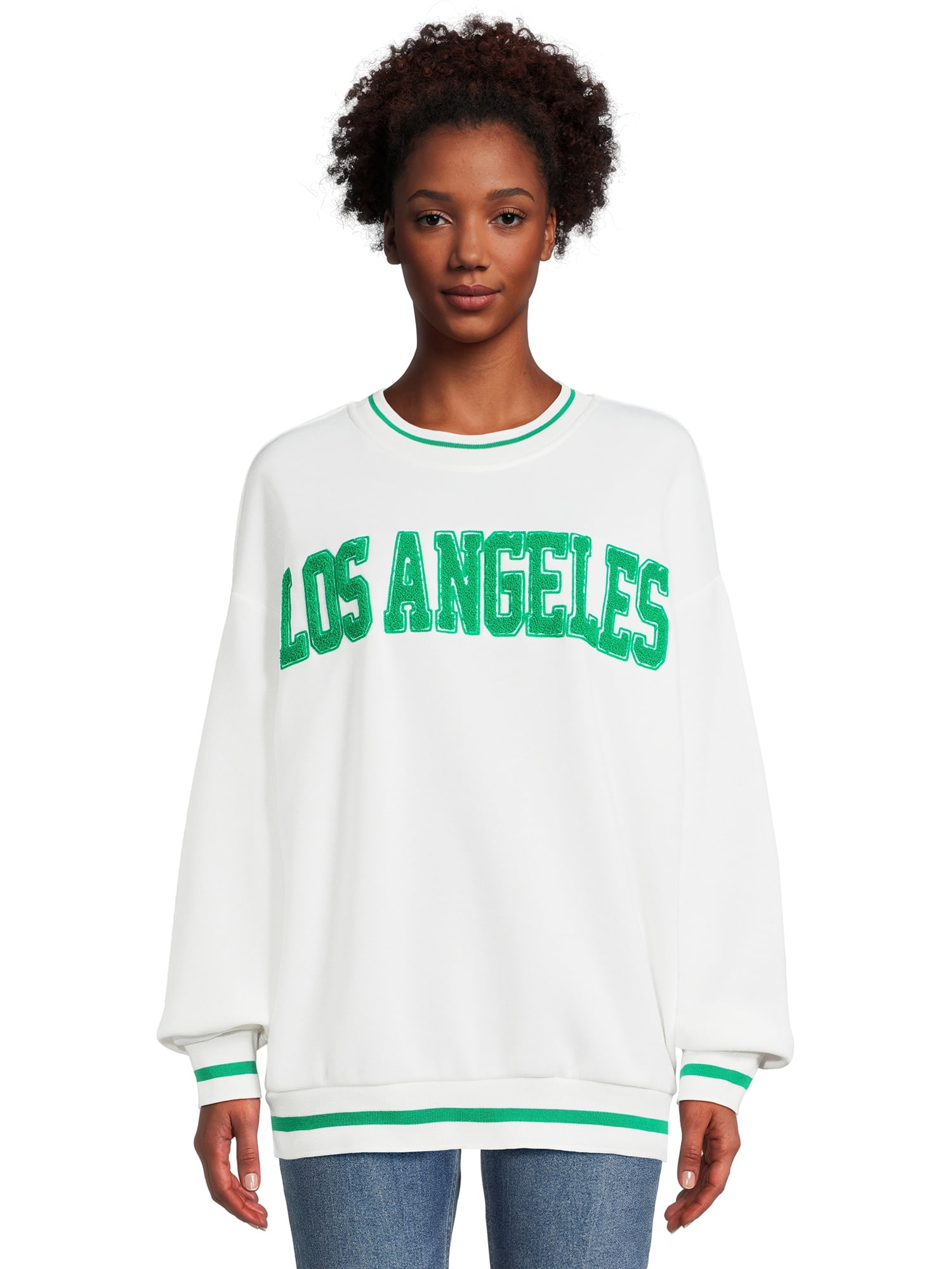 Liv & Lottie Women's Juniors Vintage Varsity Crewneck Sweatshirt ...