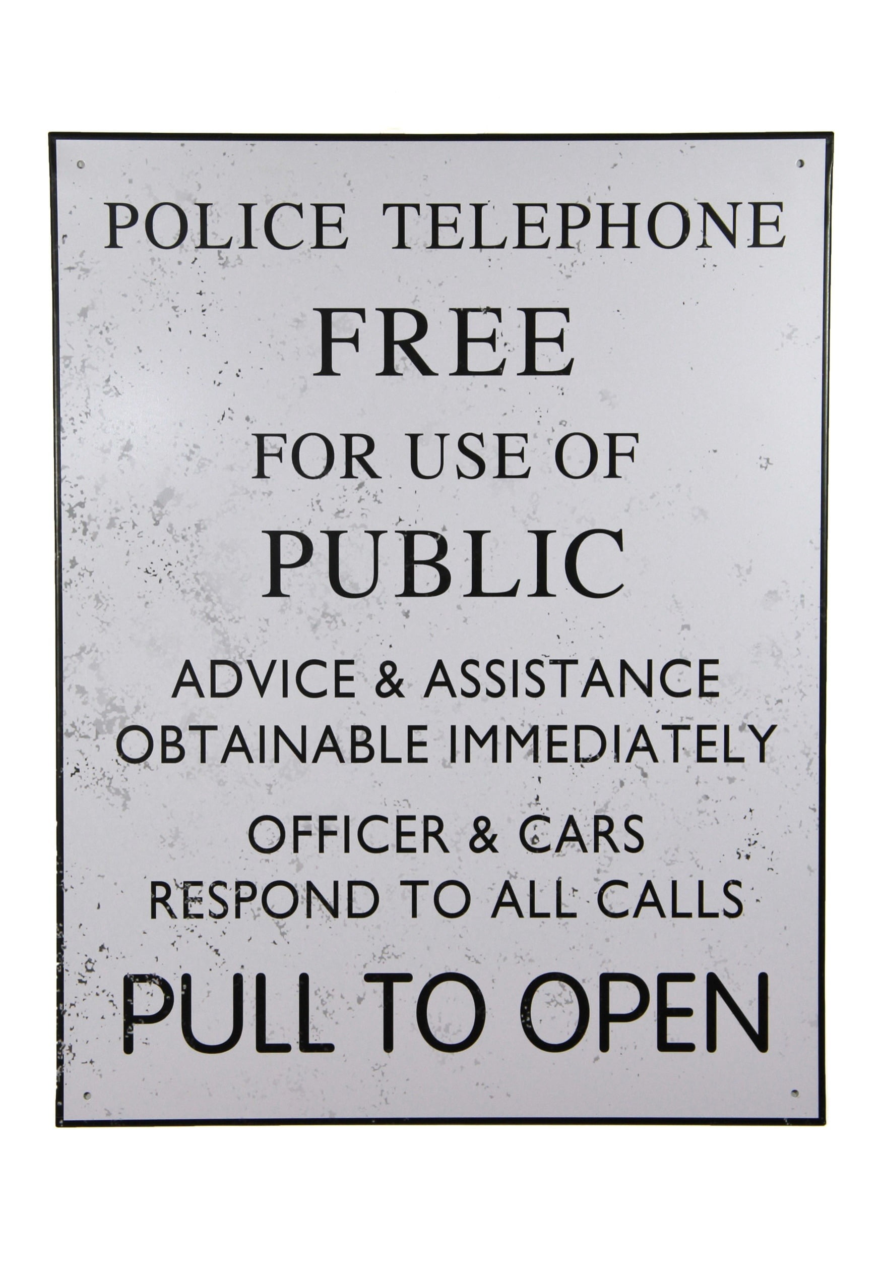 Tardis Police Box Sign