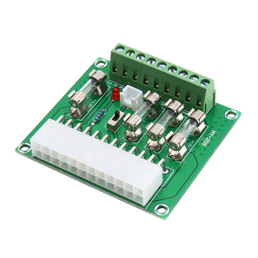 【NEW SALE】24/20-pin ATX Computer PC Power Supply Breakout Board Adapter ...