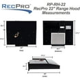 RecPro RV Stove Range Hood Vent | 22" Stainless | Low Profile | 12V ...