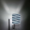 Blue Green Stripes Plug-in LED Night Lights Abstract Art Auto Dusk-to ...