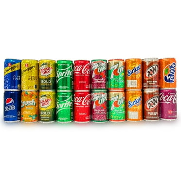 YGTX Soda Variety Pack, 22 Cans, 8 Multi Flavors, Cola, Pepsi, Sprite ...