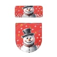 HELLHERO Snowman Notes 2-Piece Universal Toilet Lid Dust Cover Set with ...