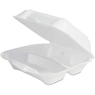 Walmart Foam Hinged Lid To-Go Container, 6 in., Soak-Proof, Take Food ...