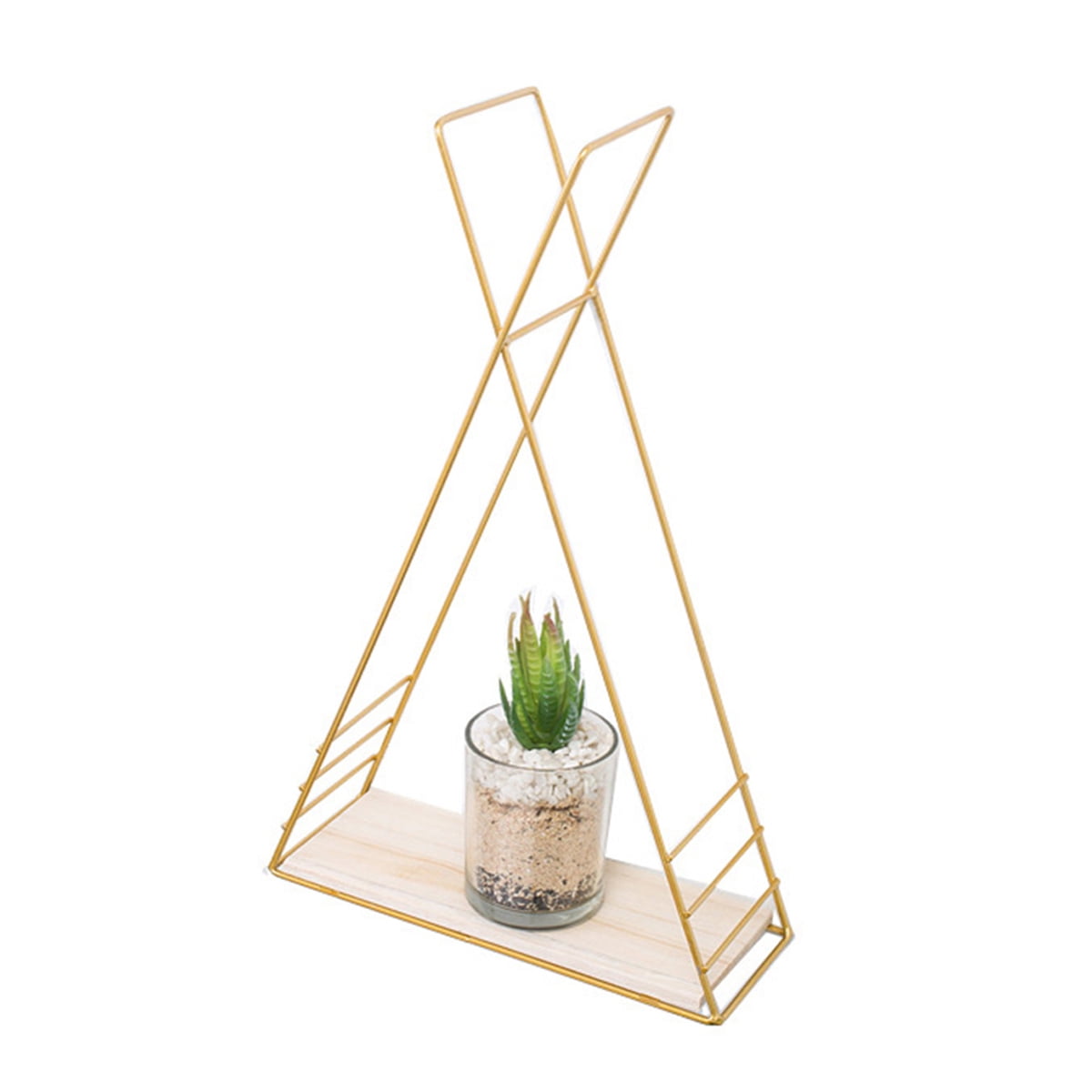 Metal Wall-Mounted Hanging Triangle Shelf Storage Organizer Display ...