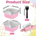 60 Pack 5oz Mini Cake Pans with Foil Square Baking Cups 3.5x3.5 Inch ...