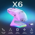 X6 Superlight Wireless Gaming Mouse with RGB Dock, 49g, 26000DPI, Tri ...