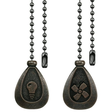 12 Pieces Ceiling Fan Pull Chain Extender Bronze Fan Chain Extension 12 ...