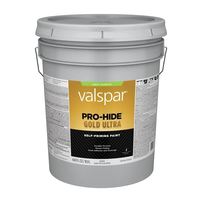 Valspar 028.0066000.008 5 gal Acrylic Latex House & Trim Paint, White ...
