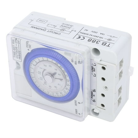 Cergrey Electronic Timer Switch,TB‑388 24 Hours Time Switch ...