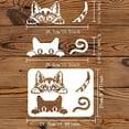 Peeking Cat Painting Stencil Reusable Cute Cat Drawing Stencil Cat ...