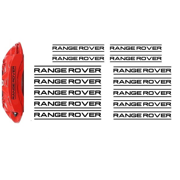 Black range rover high quality brake caliper decal stickers 5x 110x19mm ...