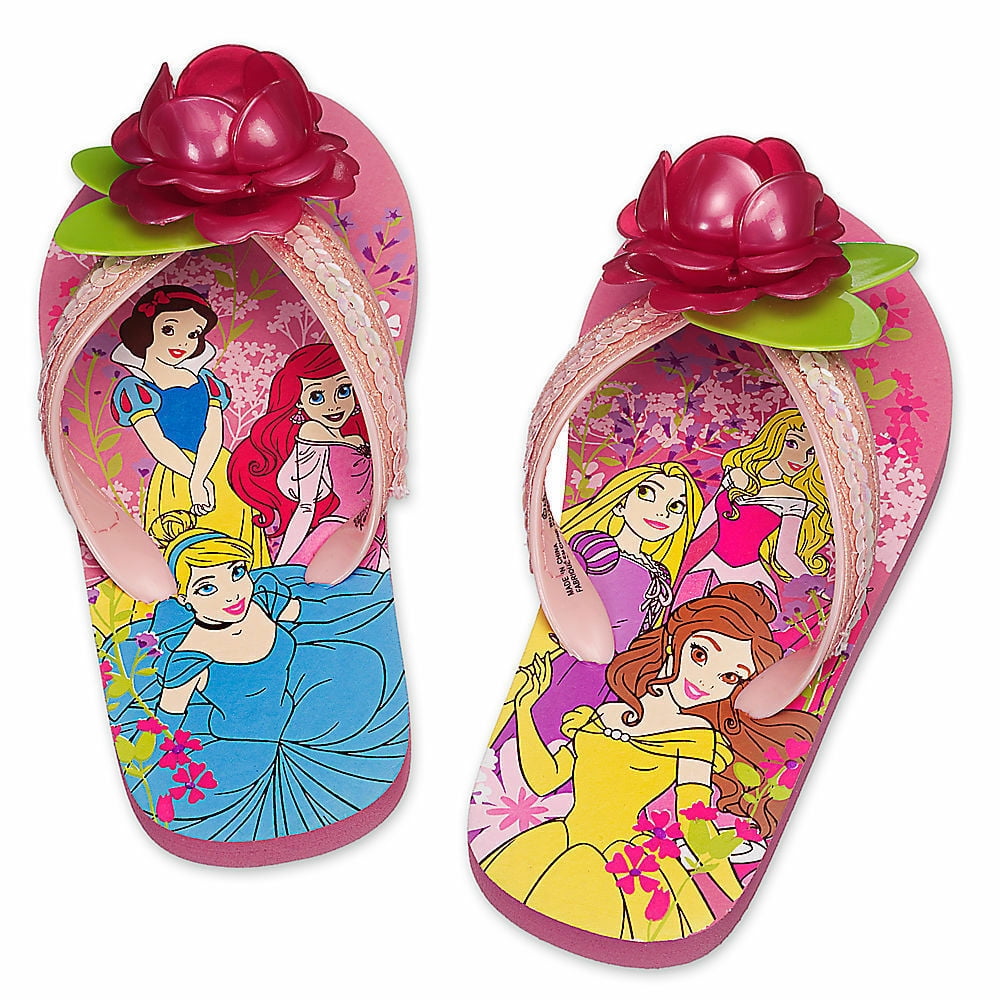 Disney Store Princess Flip Flops Sandals Shoes Girl Size 11/12 ...