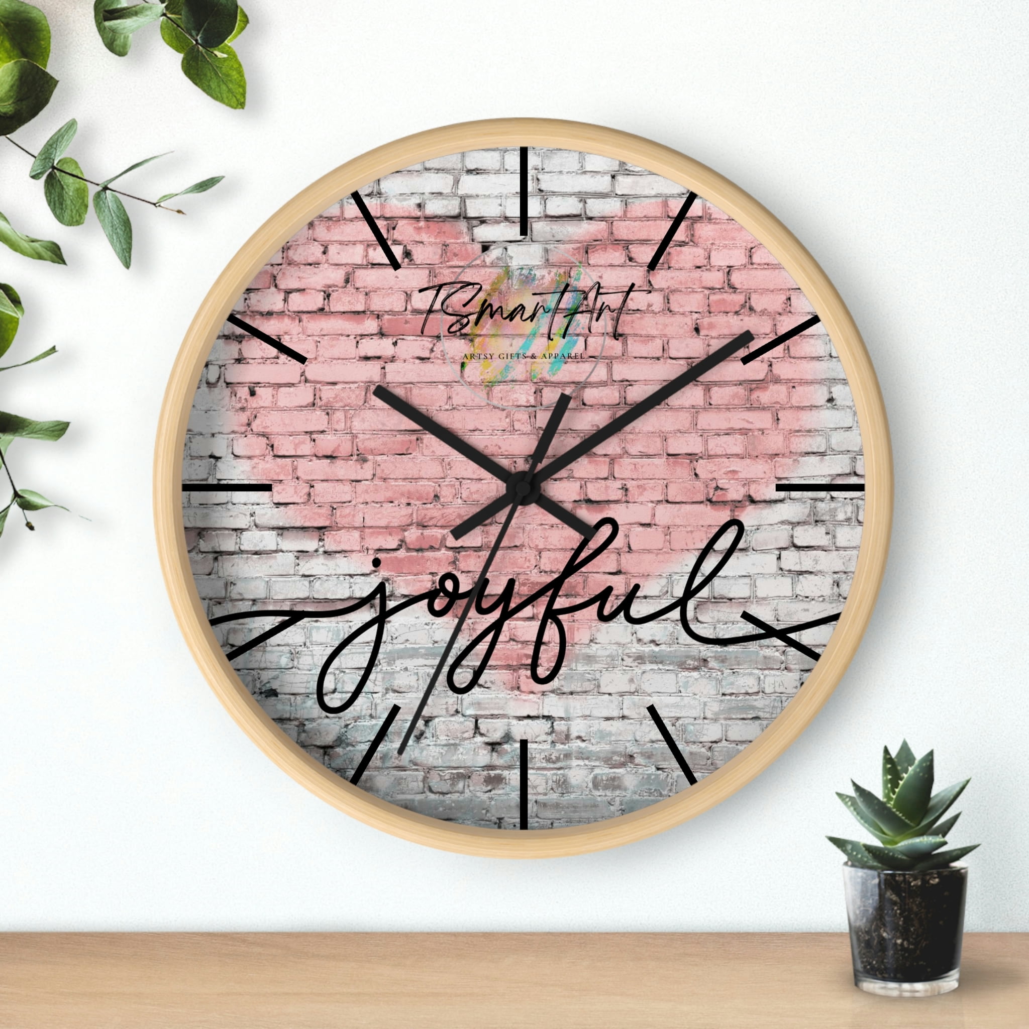 TSmartArt @ Walmart. Graffiti Chic 10" Brown Wood Analog Wall Clocks ...