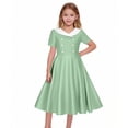 Formal Party Dresses Girls Collared Vintage Cocktail Dress Retro Short ...