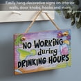 CounterArt "No Working During" Humorous Hanging Wood Wall Sign 9.5" x 5 ...