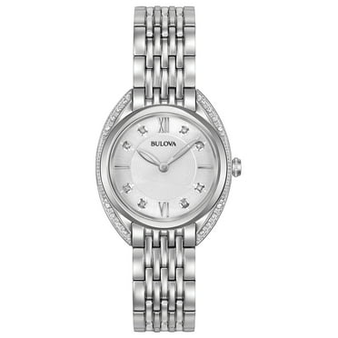 Bulova Women's Diamonds Brown Dial Two Tone Steel Watch 98R230 ...