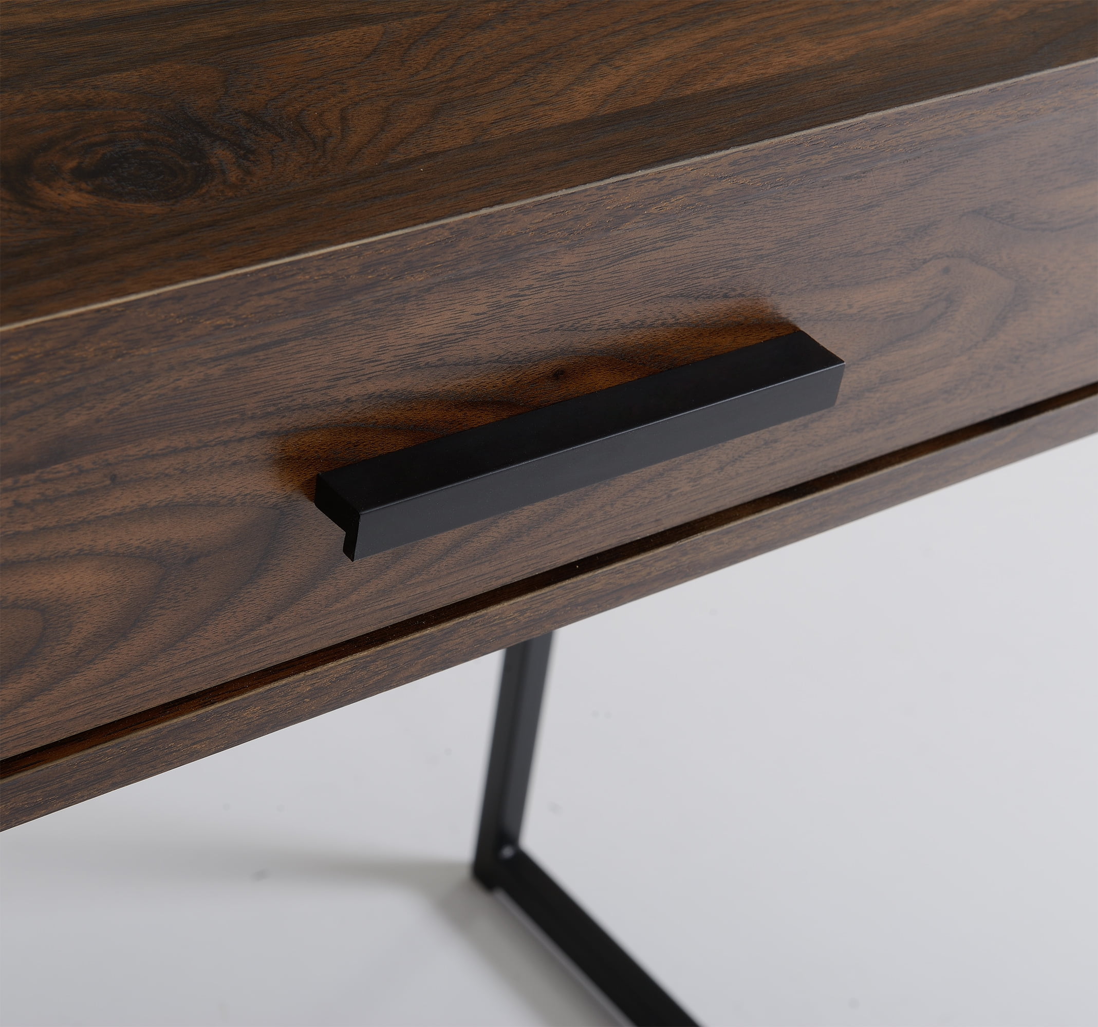 Mainstay Brandclub Mainstays Wood Metal Writing Desk with 1 Drawer and 1 Door for Teen Adult 29.92 in Canyon Walnut Finish