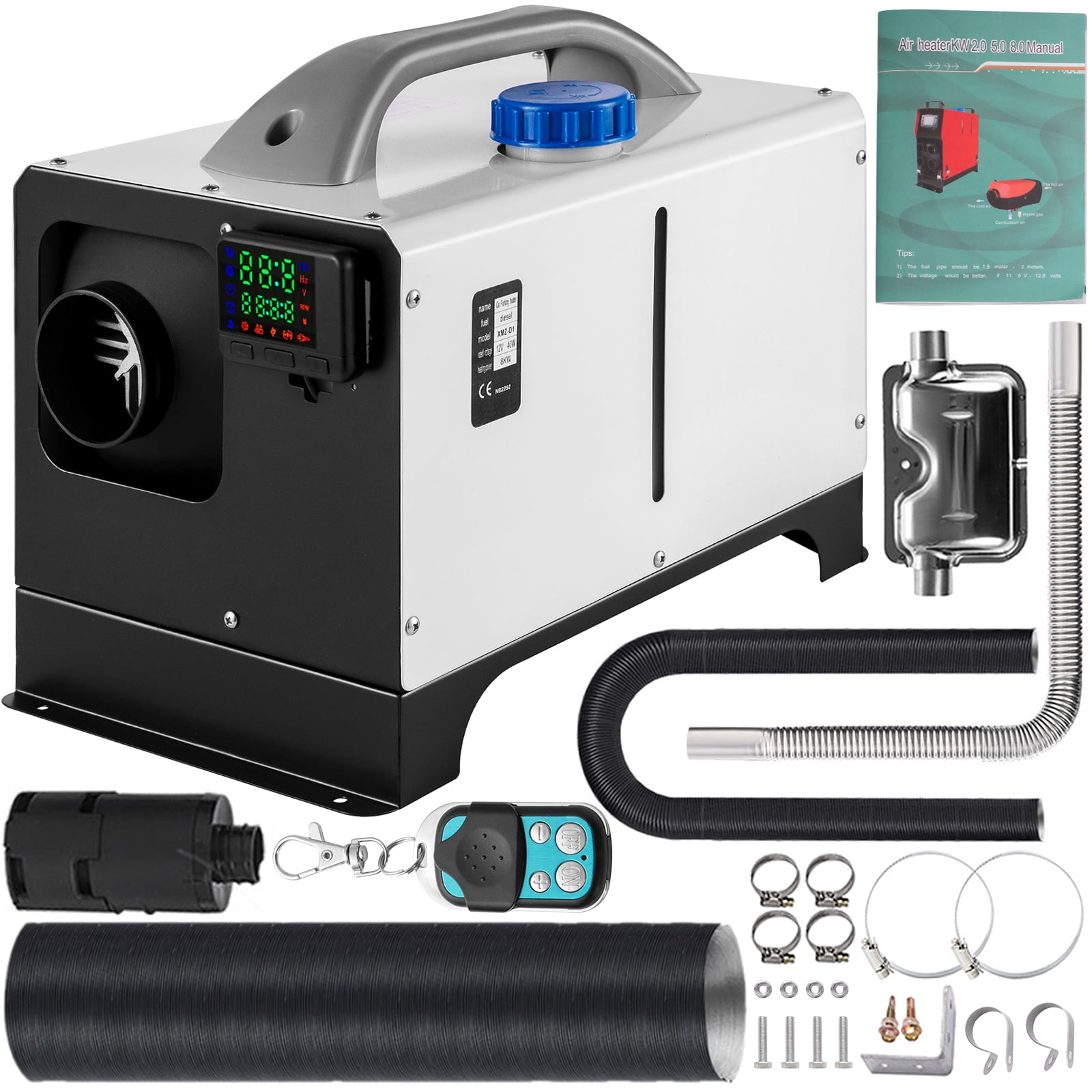 VEVOR Diesel Air Heater All in One 12V 8KW,Mini Diesel Parking with ...