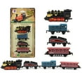 Mini Pull Back Steam Train Toy Set for Small Children Play - Die-Cast ...