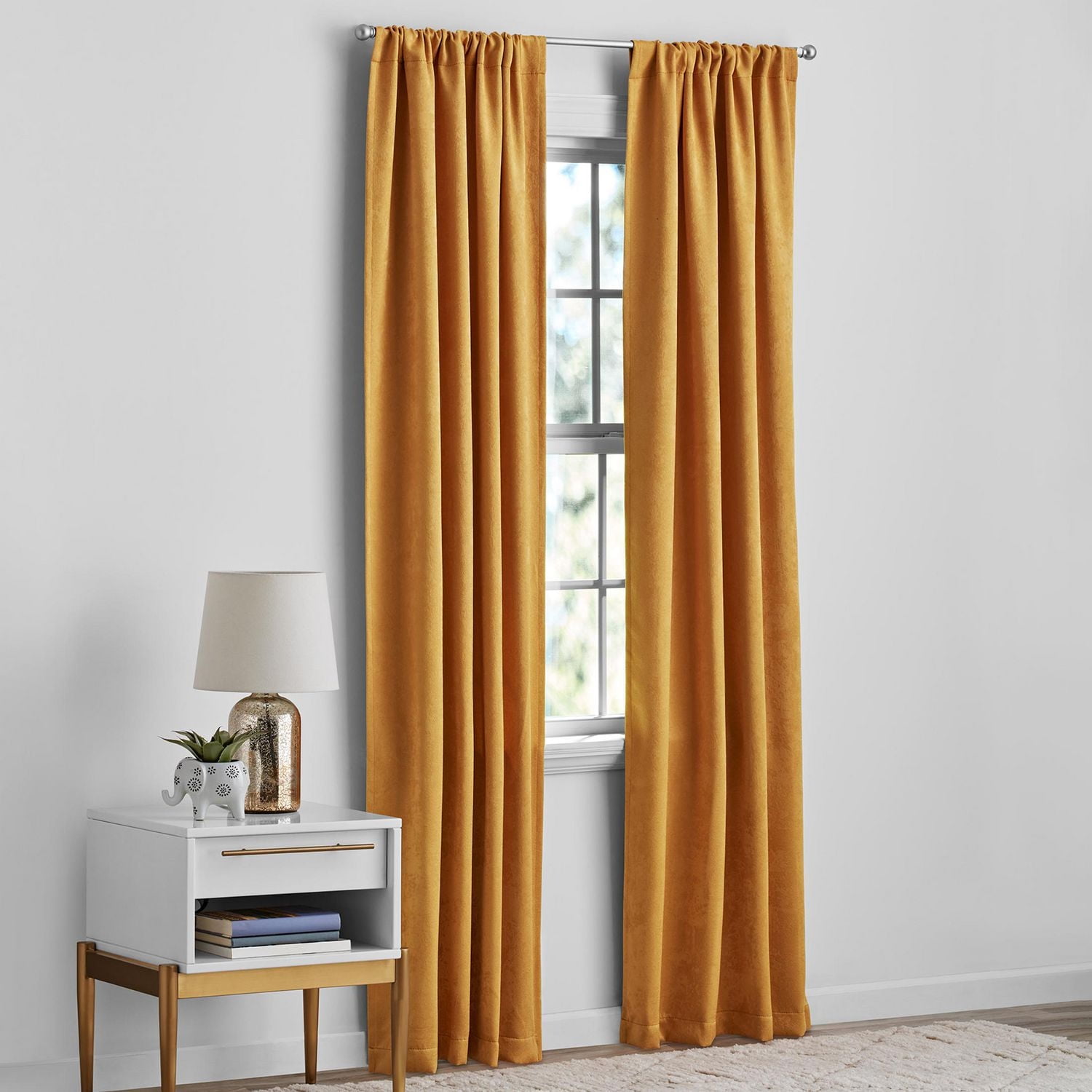Click here for Mainstays Sheen Rod Pocket Blackout Window Curtain... prices