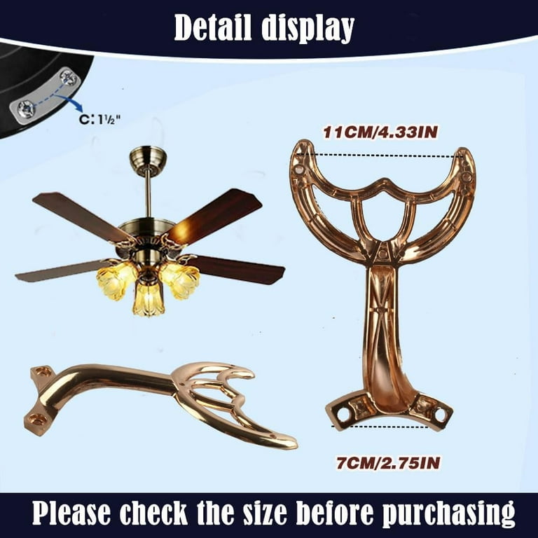 Heavy Duty Fan Bracket DOITOOL 2Pcs Ceiling Fan Blade Arm Brackets For ...