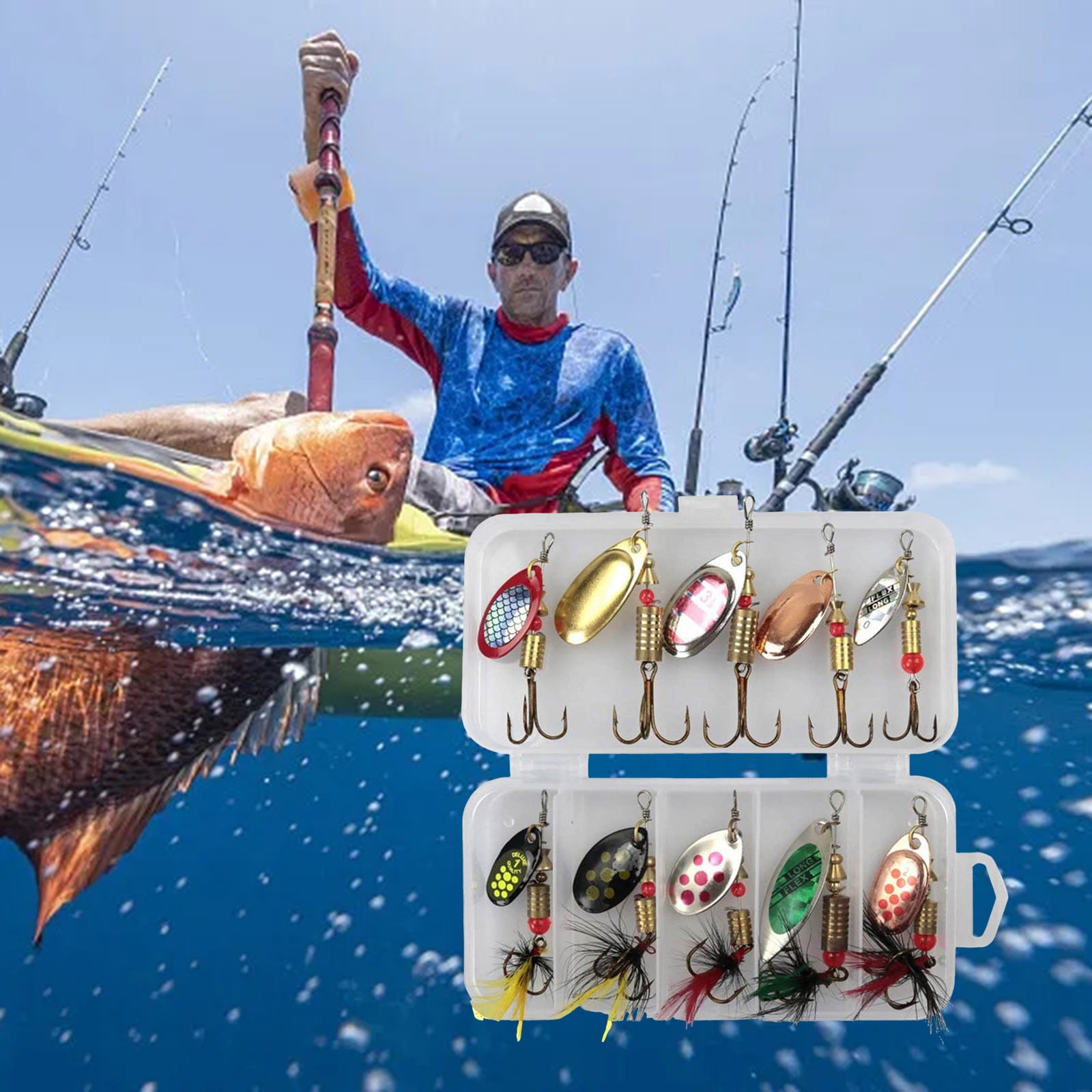 Click here for Vivavault 10 Piece Metal Fishing Kit With Sequins... prices