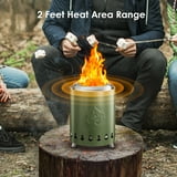 Auseo Tabletop Fire Pit Smokeless Outdoor Mini Fire Compact & Portable ...
