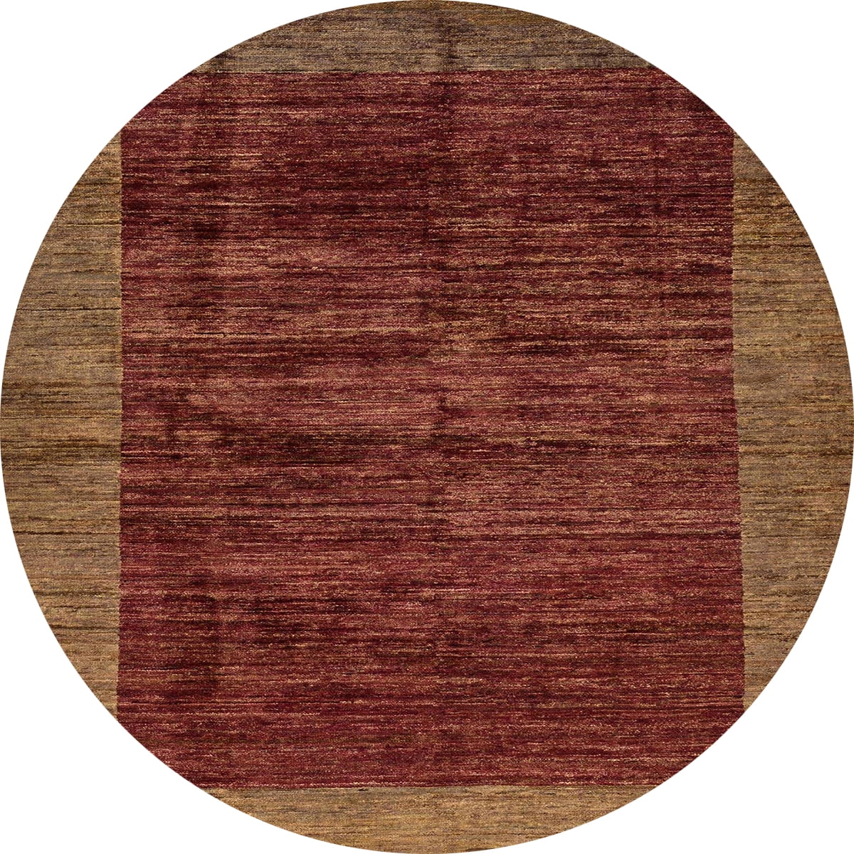 Ahgly Company Indoor Round Abstract Red Abstract Area Rugs, 8' Round ...