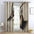 Antelope Blackout Curtains, Wildlife Deer Window Drapes for Bedroom ...