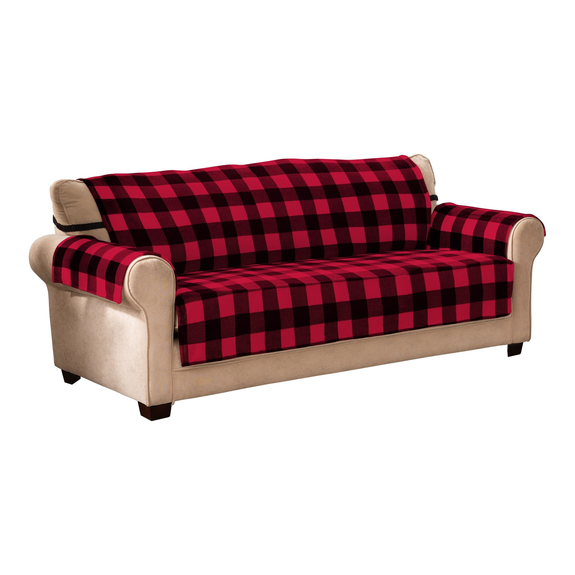 Black Buffalo Check Sofa | Baci Living Room