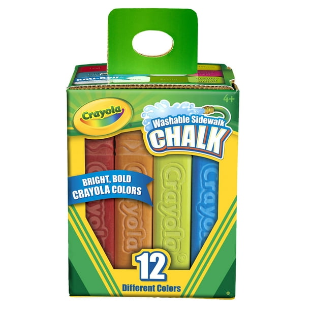Crayola Washable Sidewalk Chalk, 12 Count Per Box, Set Of 8 Boxes ...