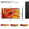 Sony K75XR70 75 Inch 4K Bravia LCD Mini LED Full Array HDR Google TV ...