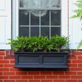 "Mayne Fairfield 36""x11""x10.8"" Black Self-Watering Polyethylene ...