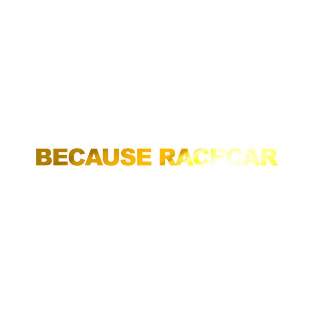 Because Racecar Sticker Decal Die Cut - Self Adhesive Vinyl ...