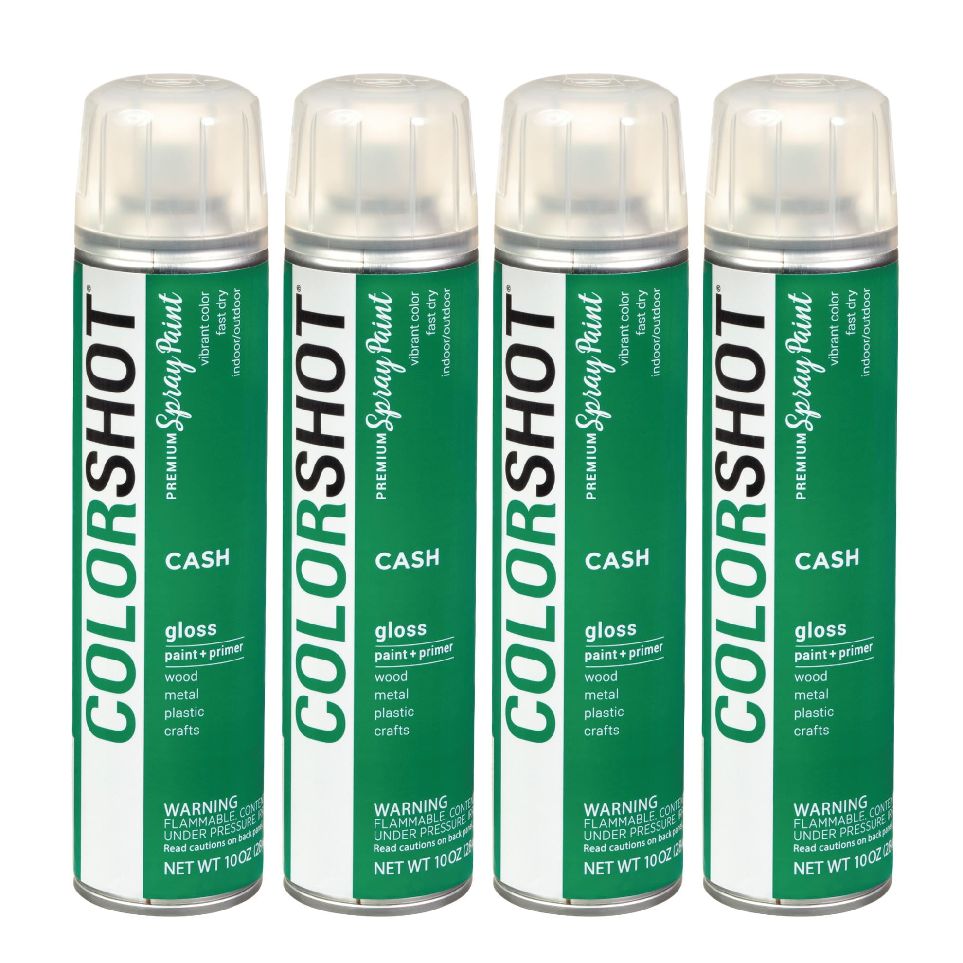 COLORSHOT Gloss Spray Paint Cash (Green) 10 oz. 4 Pack - Walmart.com