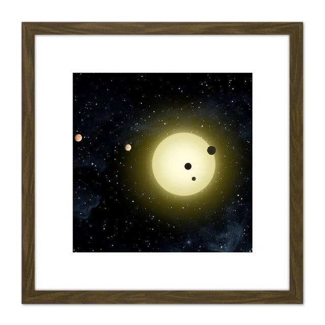 Space NASA Star Kepler11 Planet System Illustration 8X8 Inch Square ...