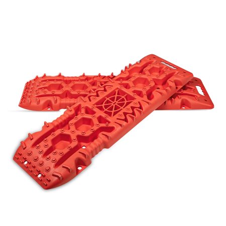 Fieryred Traction Board Recovery Ladder with Jack Lift Base, Red (2 ...